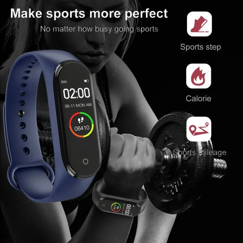M4 Smart Watch Band - Fitness Tracker with IP67 Waterproof