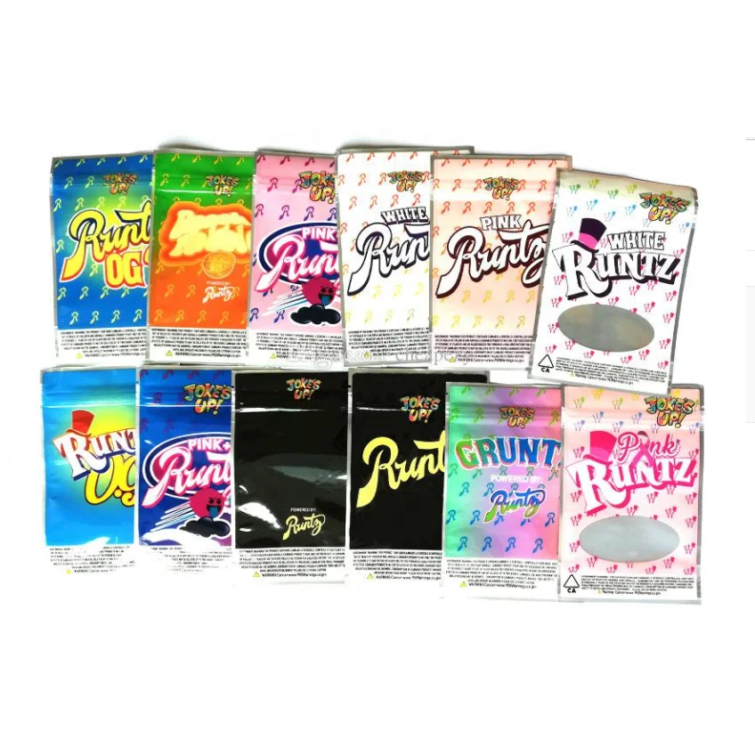 13 Designs Jokes Up Runtz Zipper Top Plastic Bags Pink White Hawaiian O ...