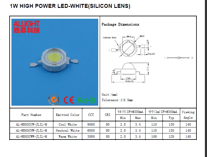 1w+2w+3w High Power 350ma Led Chip - Buy High Quality 1w 3w Hight Power Led Chip,High Quality ...