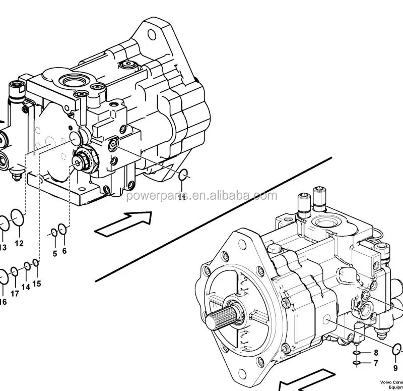 Hydraulic Pump for Heavy Parts - Compatible with EC80D, ECR58D, ECR88D