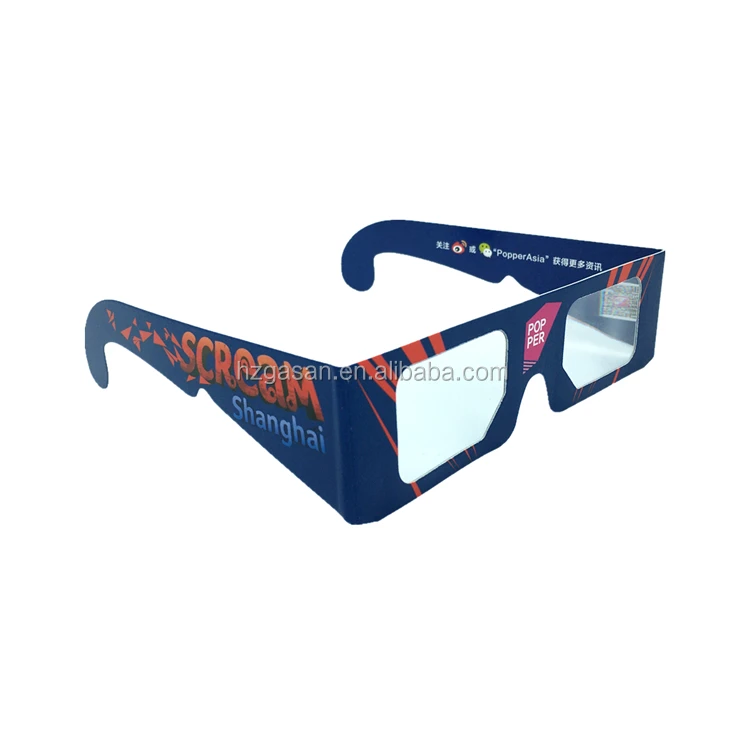 Wholesale Promotional Custom Logo Paper 3D Chromadepth Glasses