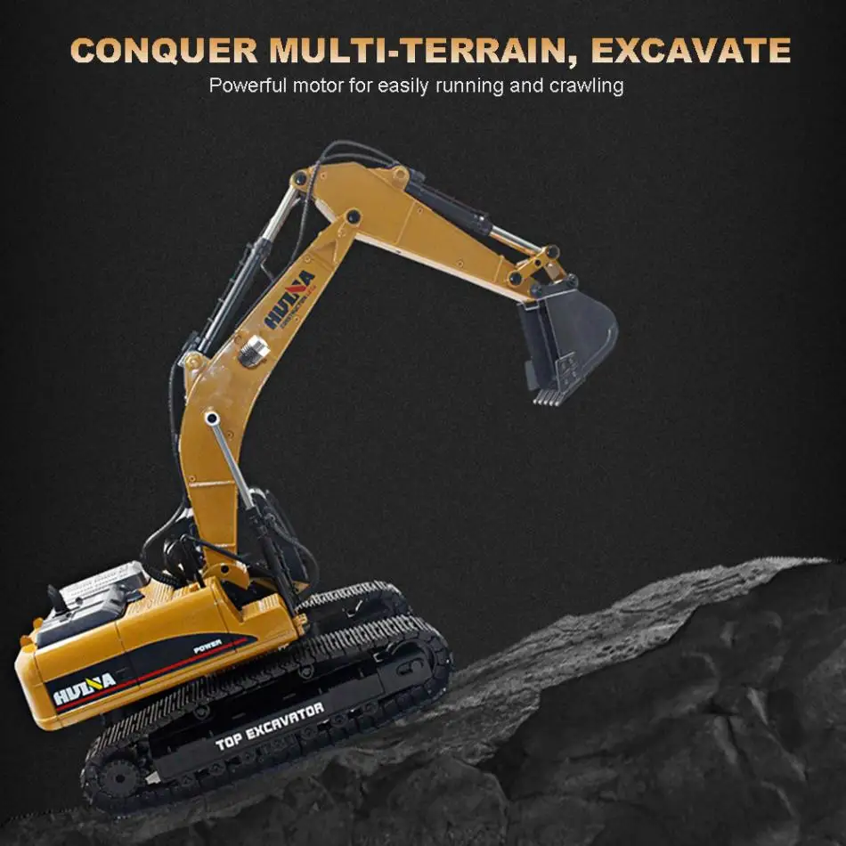 Huina 1580 1/14 Scale 23 Channel Hobby Remote Control Excavator Construction Vehicle Rc Tractor ...