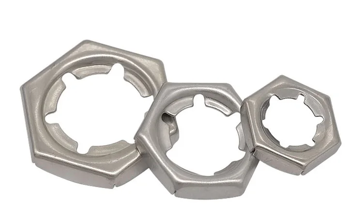 DIN 7967 M6-M48 Stainless Steel Self-Locking Nut with Nylon Insert Lock ...