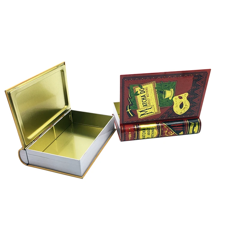 Wholesale Customized Decorative Book Shape Container Metal Tin Can Gift ...
