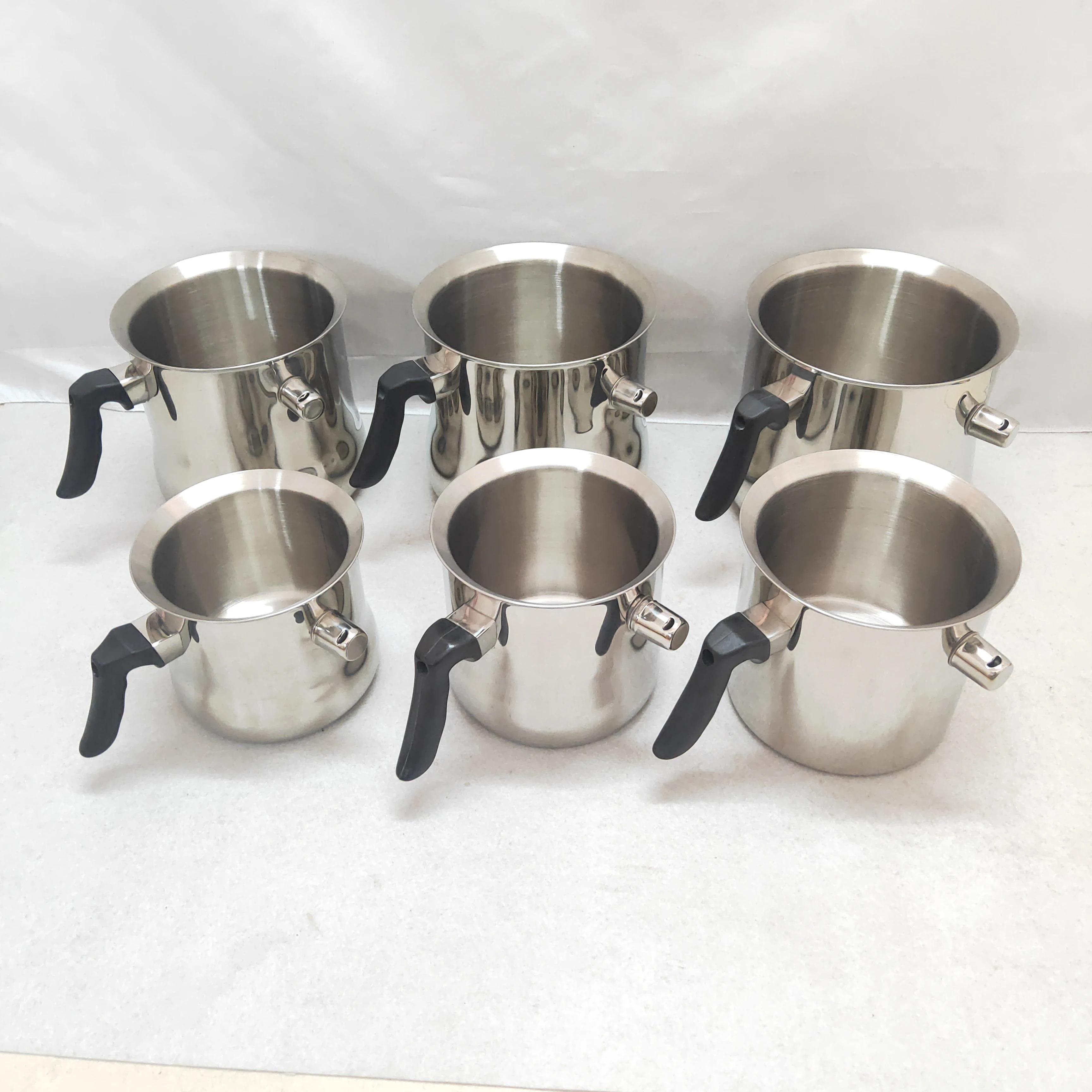 2.5l Belly Shaped Milk Boiling Pot Double Wall Milk Pitcher Kitchen ...