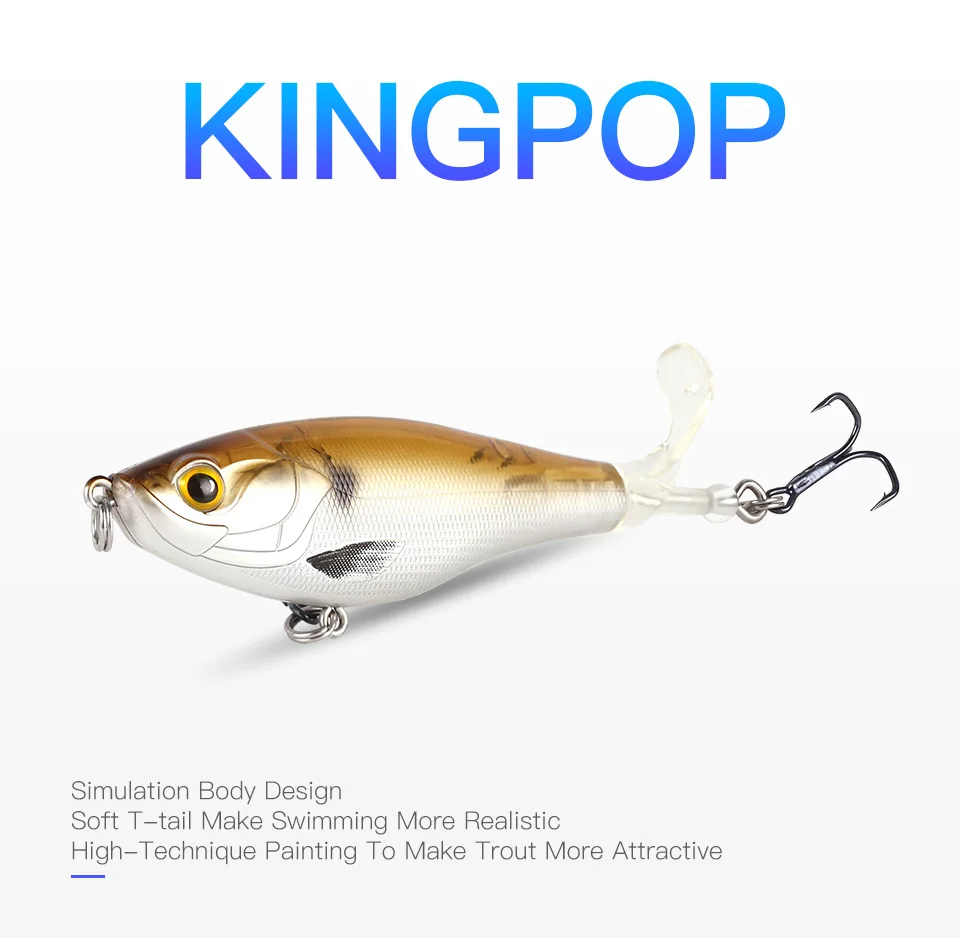 Whopper Plopper Topwater Wobbler Hard Body Plastic Artificial Swim Bait ...