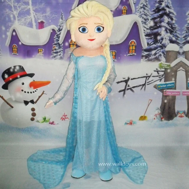 Custom Frozen Elsa Mascot Costume for Adult - Fun & Promotional