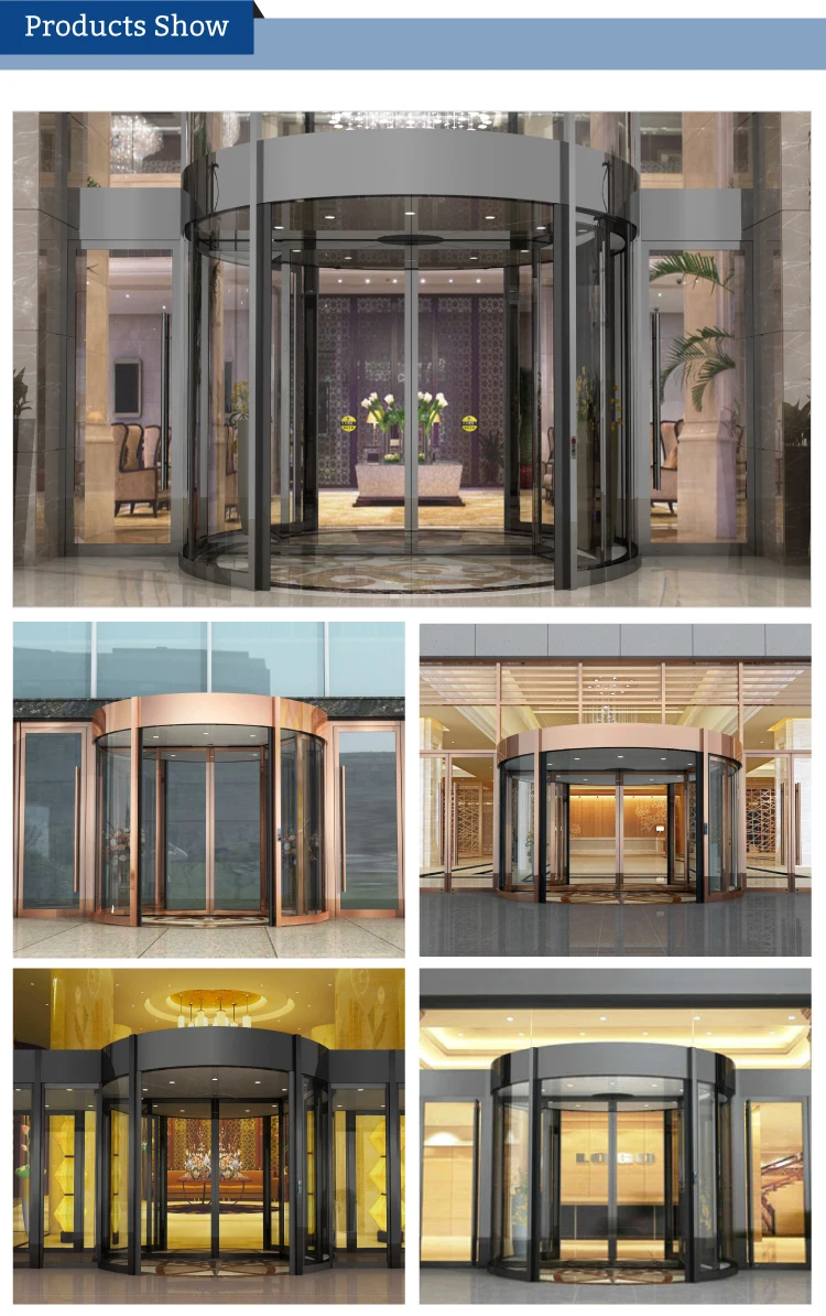 Automatic Two-Wings Revolving Door 3600mm for Hotels