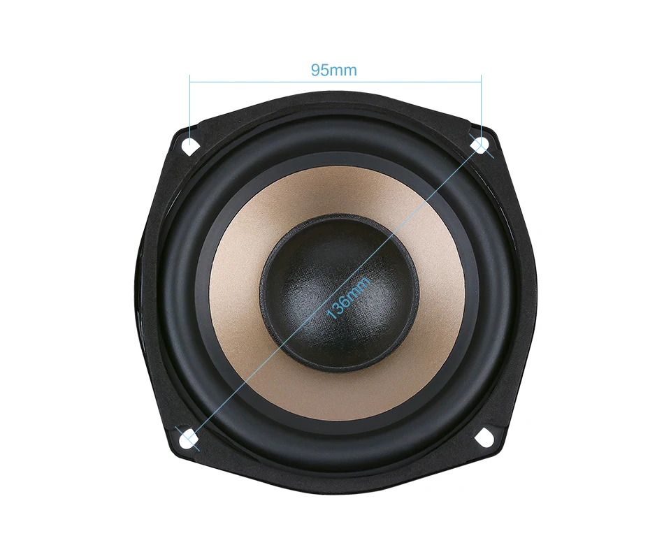 Aiyima 1pc 5.25 Inch Subwoofer Speakers 4 8 Ohm 100w Hifi Bass Audio Woofer Bookshelves Home ...