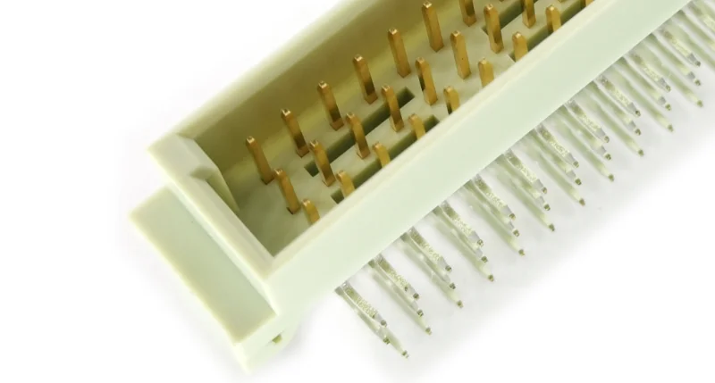 B Type 3 Rows 16p 32p 48p Right Angle Pcb Din41612 Connector,3*16 32 48 Pin Male Euro Connector ...