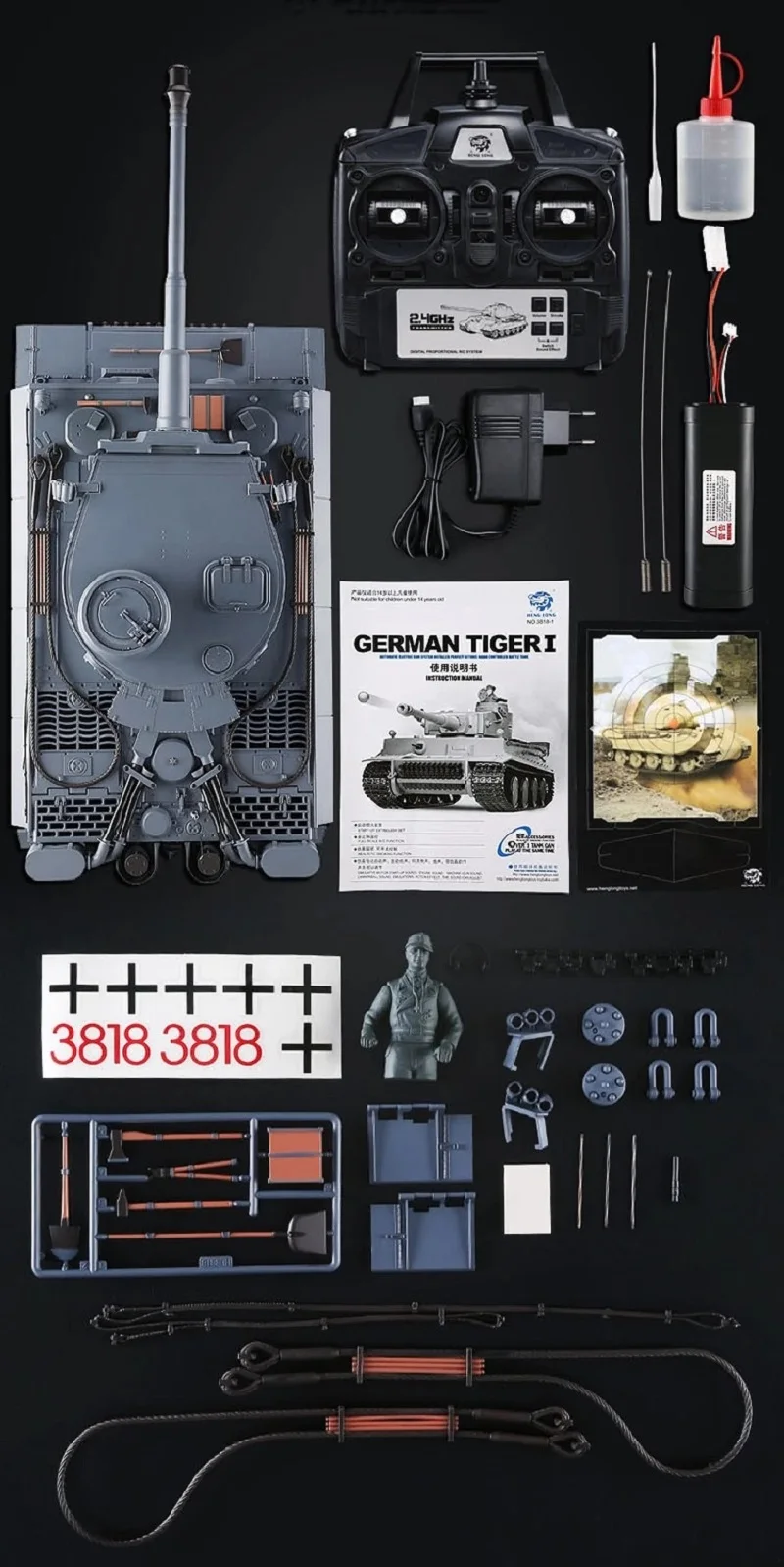 Wholesale Toys China RC Shooting Tank with BB 1:16 Full Metal