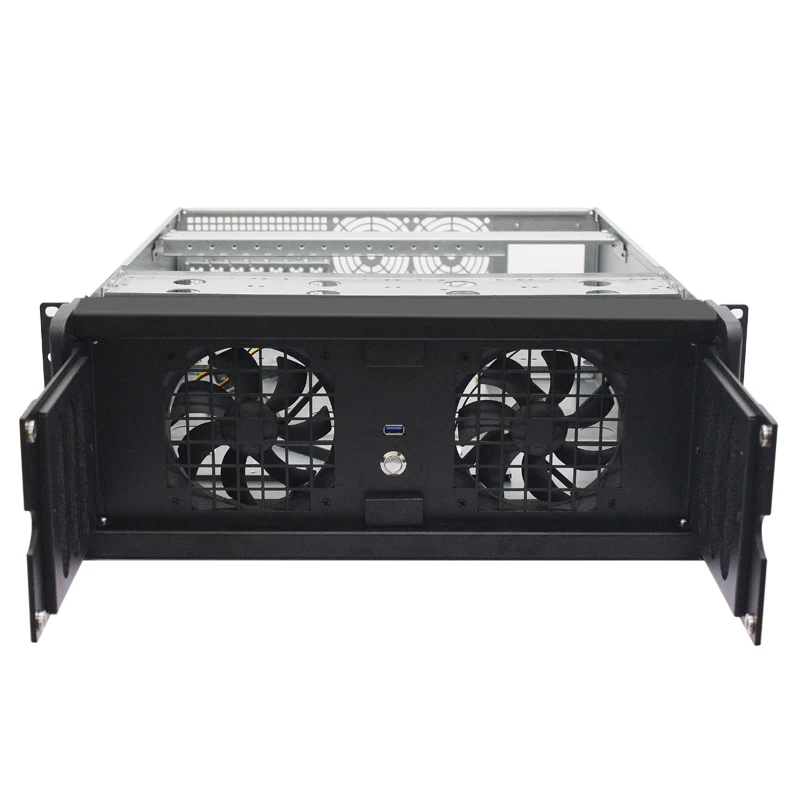 Purple Led Light Strip 4u Rack Mount Server Case With Double Door ...