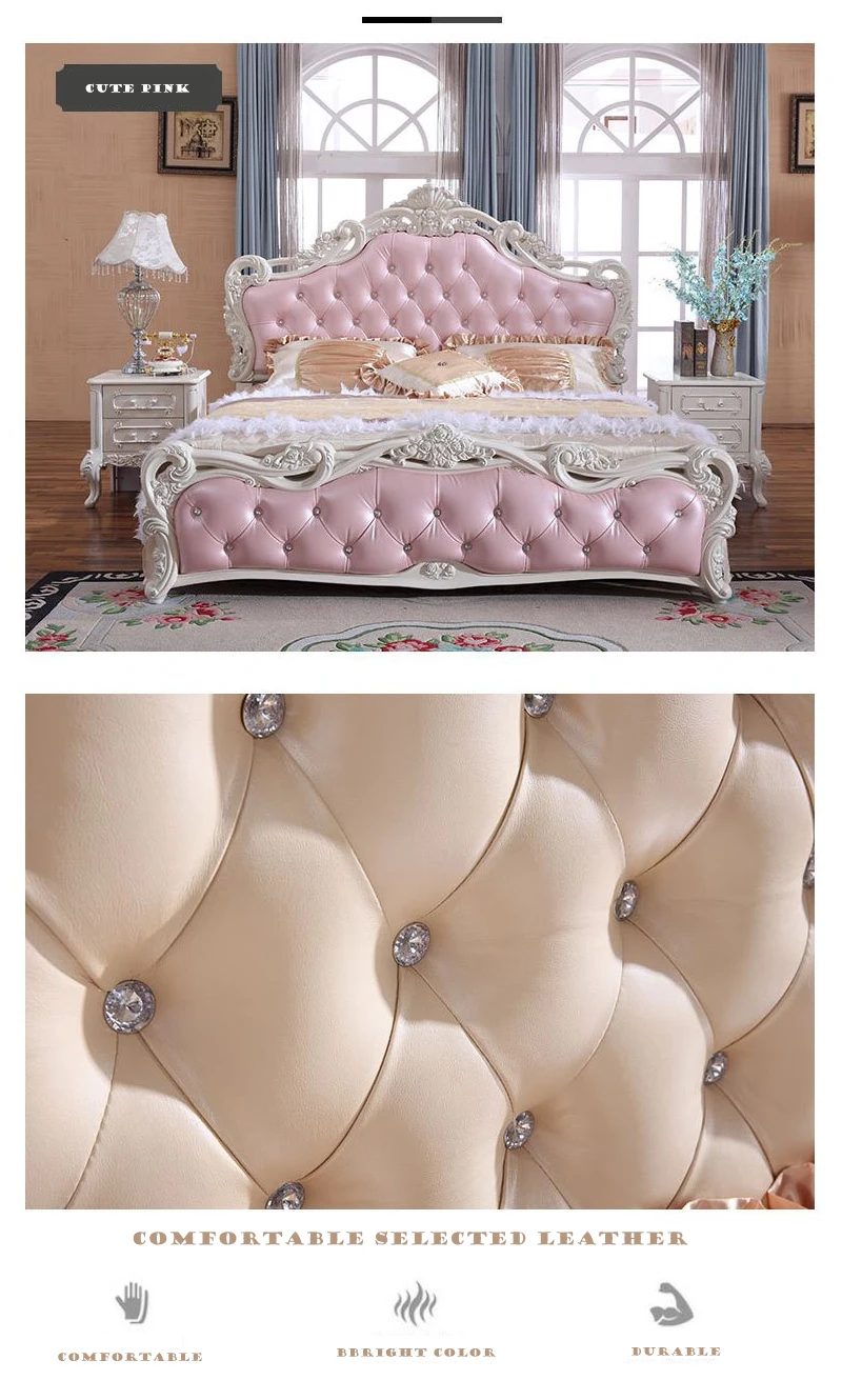 Bedroom Furniture Antique Bed European Style Luxury Bed - Buy European ...