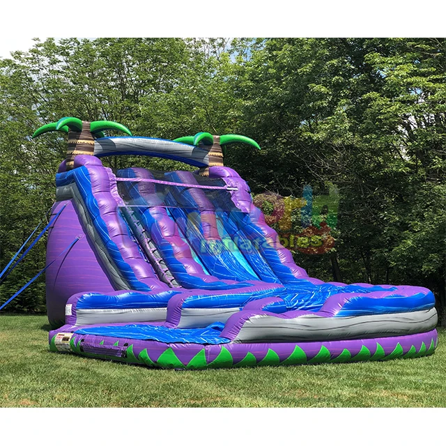 Commercial Purple Water Slide Tree Adult Rental Inflatable Slide ...