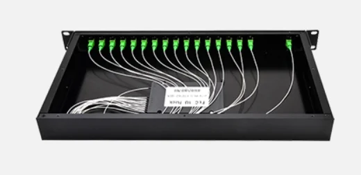 1U 19'' Rack Mount Type Fiber Optic PLC Splitter 1x16 1x32