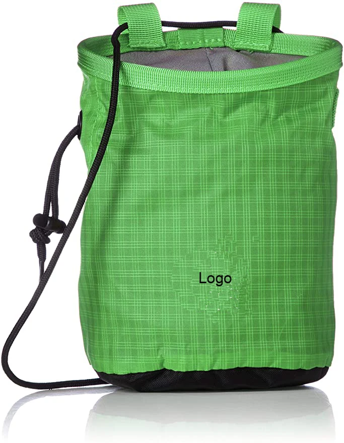 Custom Portable Drawstring Gym Chalk Bag for Rock Climbing