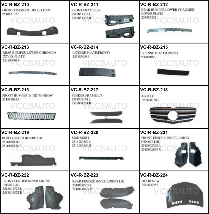 OEM A2518800011 for BENZ R300/350 OLD AUTO CAR REAR BUMPER FOOT PEDAL ...