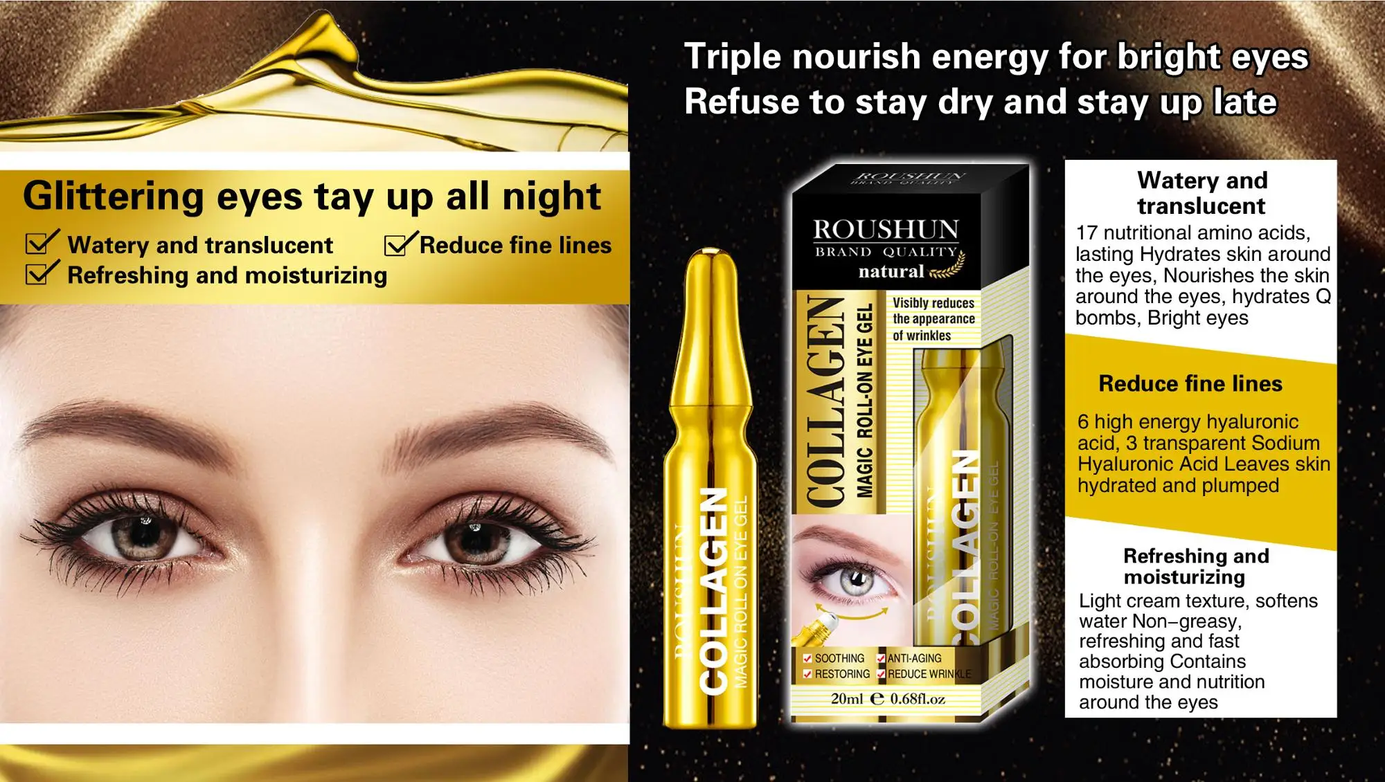 Magic Roll-on Collagen Eye Gel - Anti-Aging & Soothing