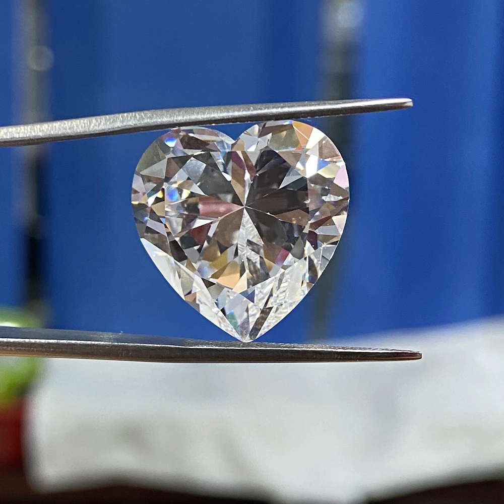 Hq Gems Hand Make Heart Cut Zirconia Stone Manufacturers White 5a Loose ...