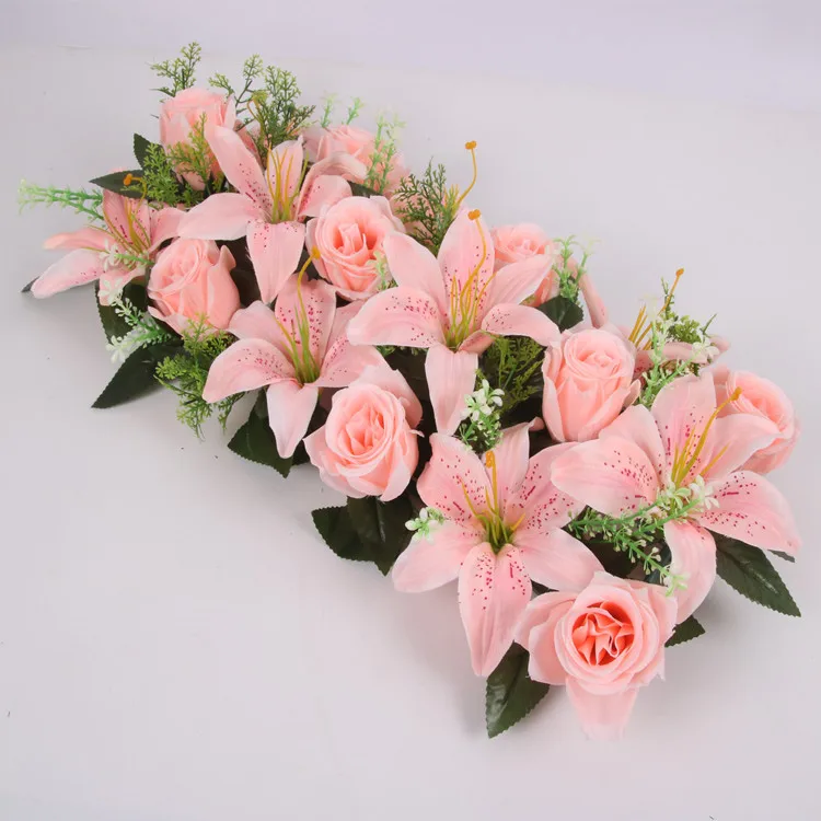 K02099 Wedding Artificial Flower Row Flower Table Runner for Table ...