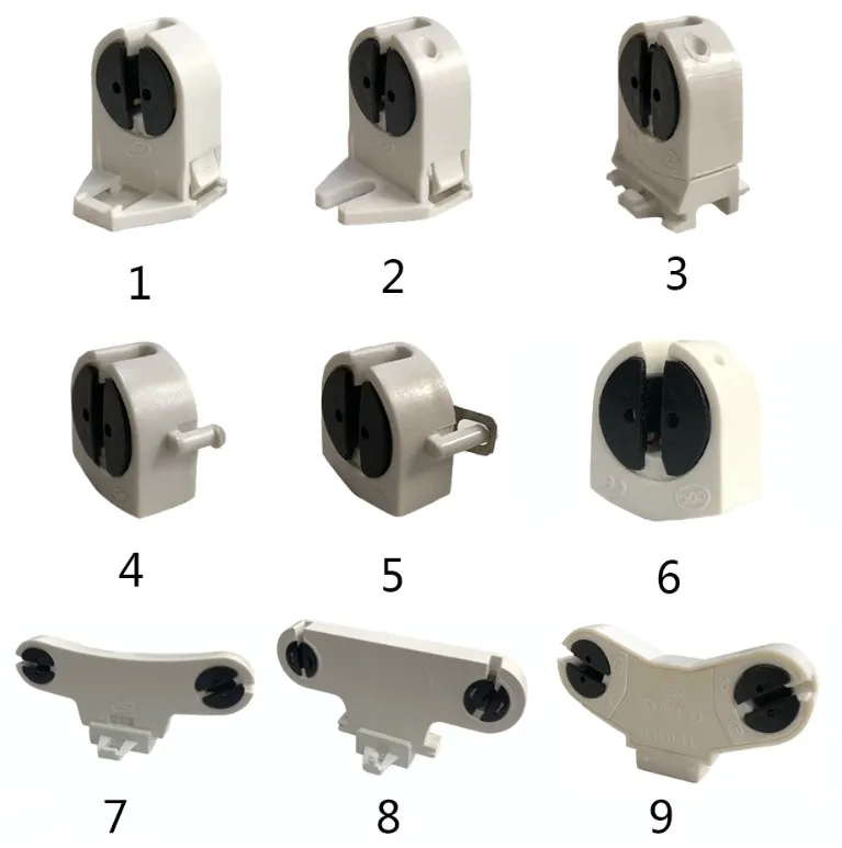 T5 Grille Lamp Bracket - Fluorescent Lamp Holder G5 for Single & Double ...