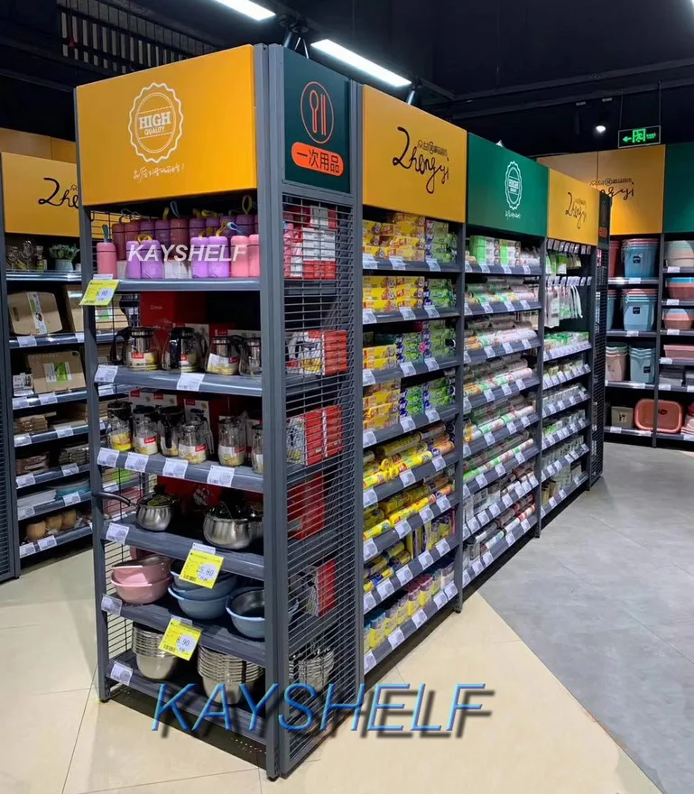 Metal Steel Retail Store Display Rack - Supermarket Shelving