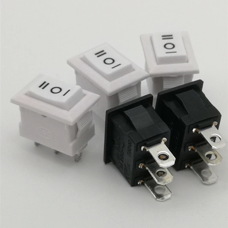Sajoo Mini Rocker Switch T125 6a 125vac 3a 250vac On Off Black Shell ...