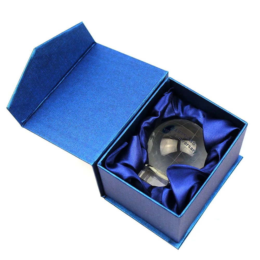 Crystal Ball with World Map Engraved - Perfect Business Gift