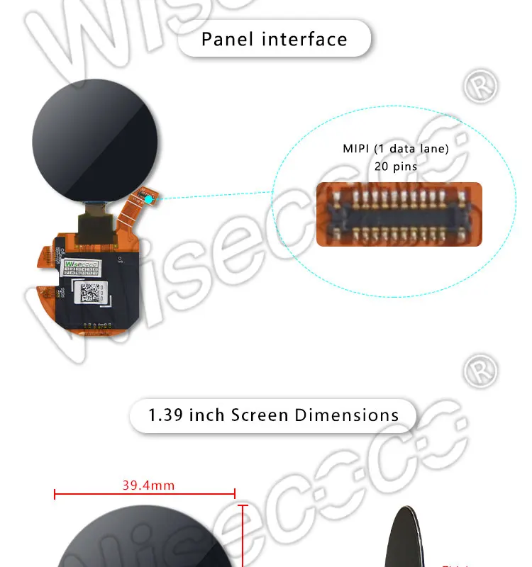 1.39 Inch Micro Round Amoled Screen Ips 454 X 454 Smart Wearable Smart ...