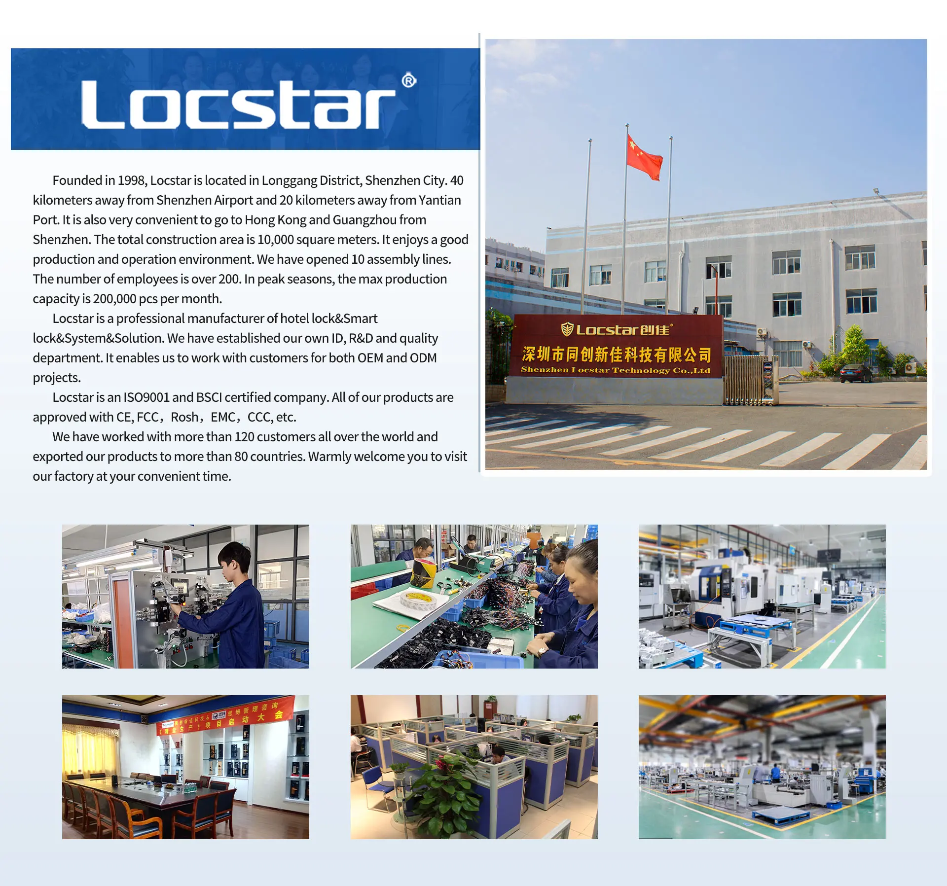 Shenzhen Locstar Technology Co., Ltd. - Smart Lock, Hotel Lock