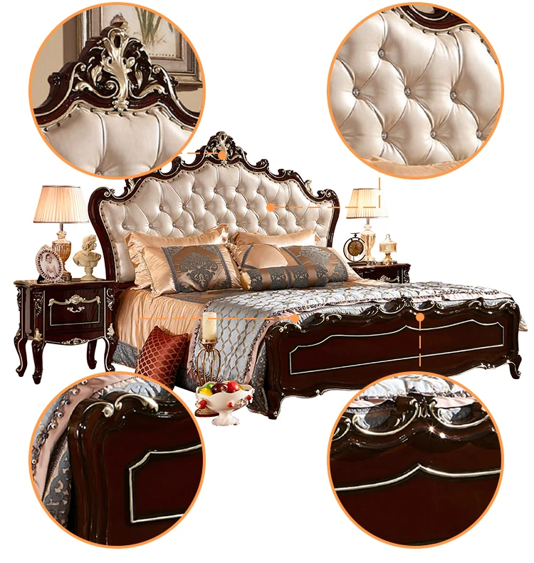 H8826r Luxury Wooden Almari Furniture Bedroom Beds - Buy Bedroom Wooden ...