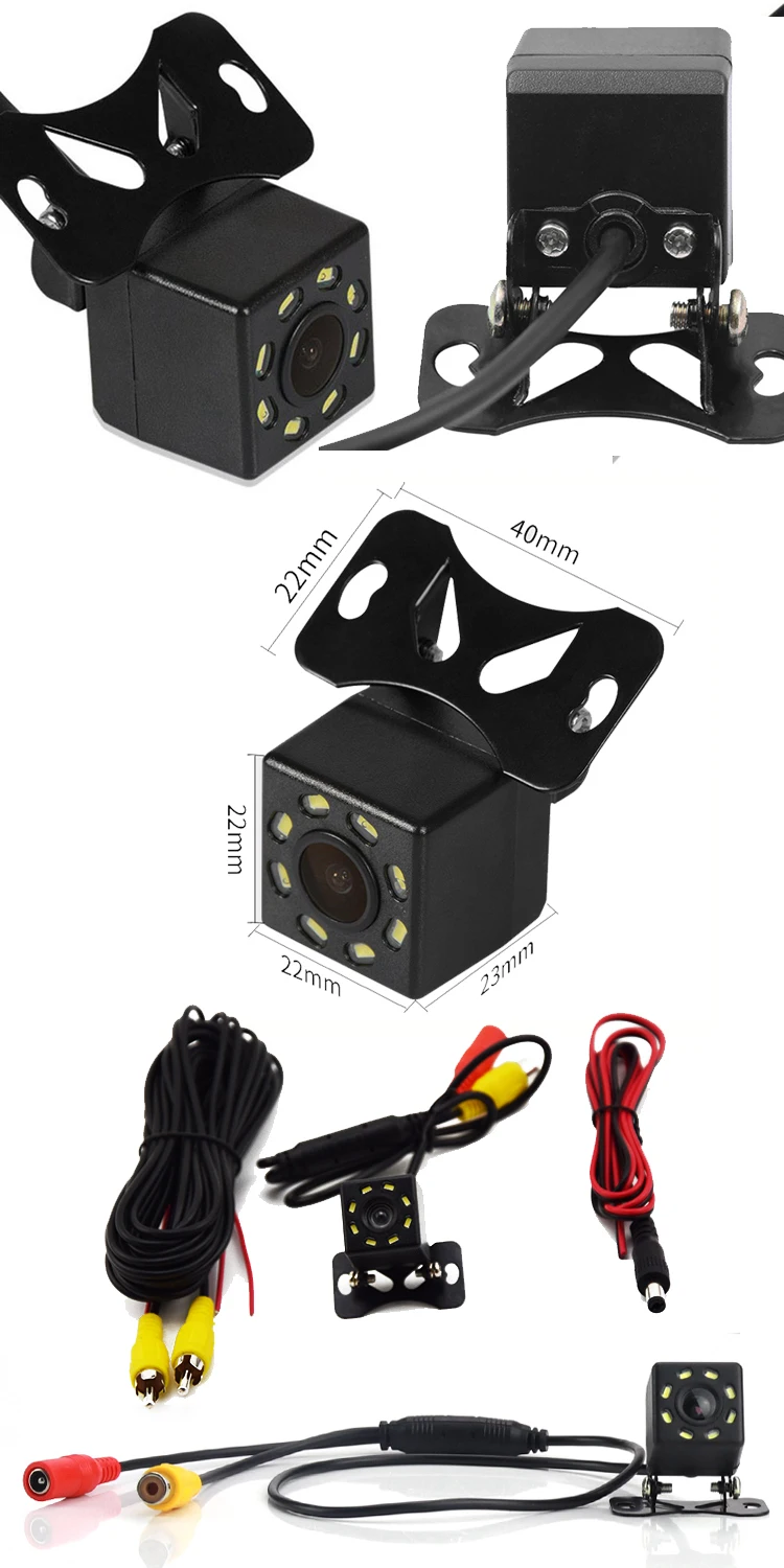 Rear View Camera for Car Reverse Camera With 4 Lights 140 Degree Wide ...