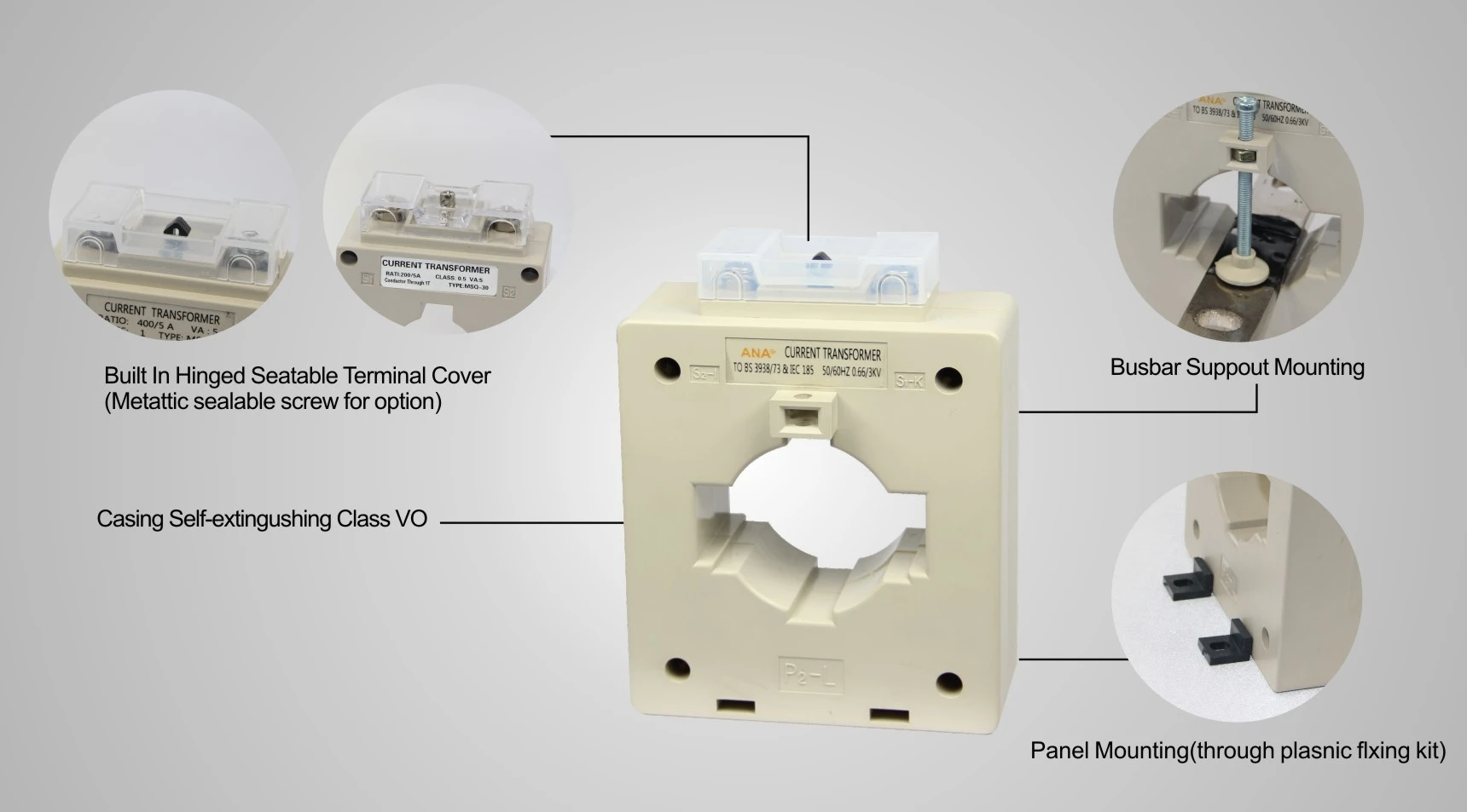 China Ct Transformer Manufacturer Basbar Terminals for Current ...