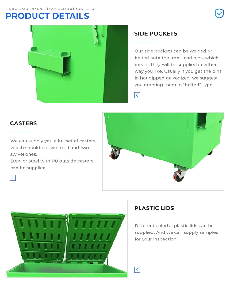 Refuse Collector Steel Front Load Bins - Buy Front Load Bins,Refuse ...
