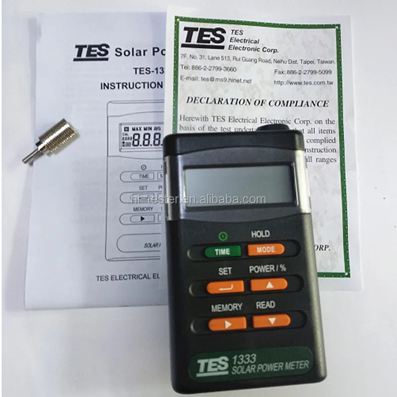 TES1333 Solar Power Meter - Reliable Radiation Measurement