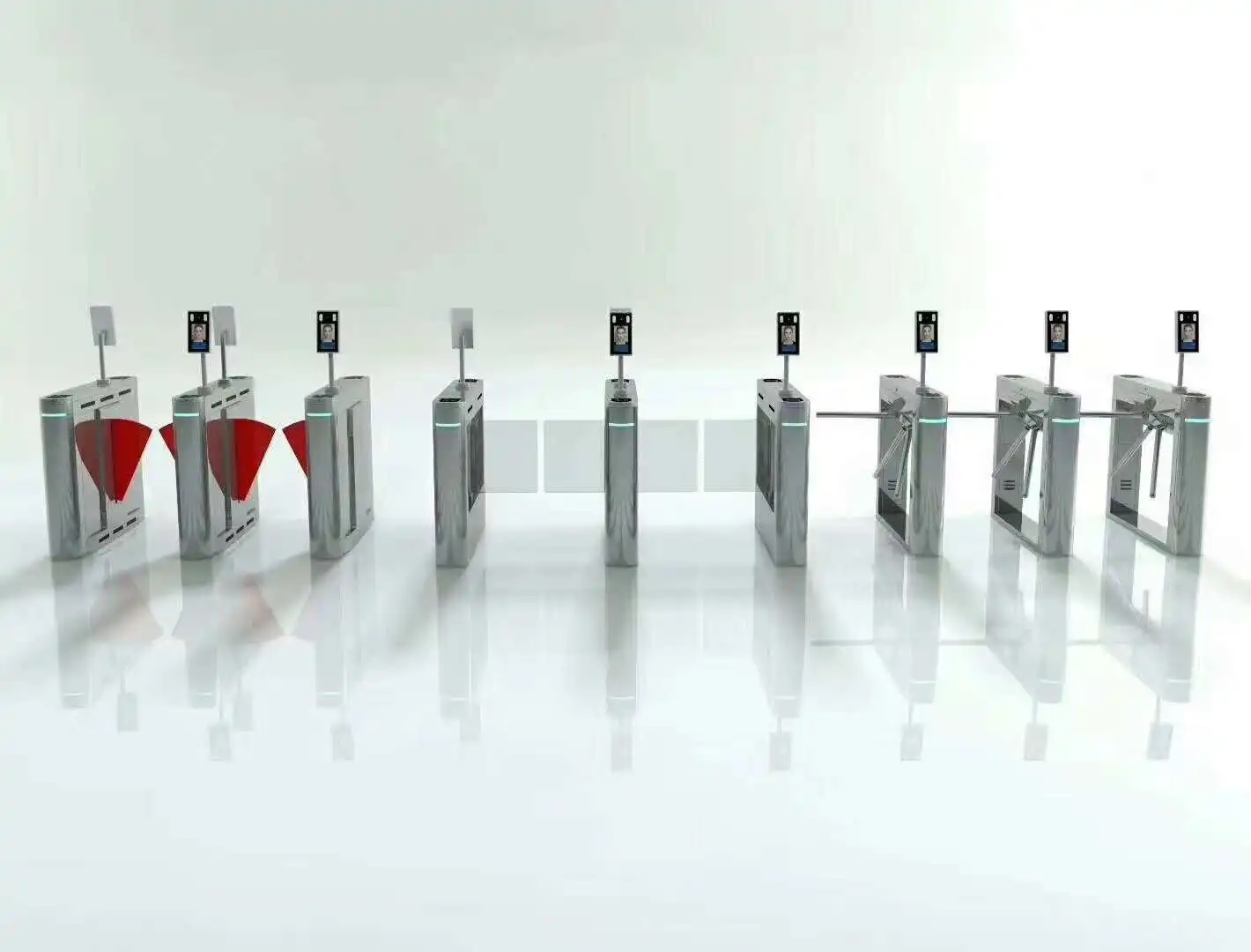 OEM Logo Sliding Turnstile - QR Code Security Gate for Public Lobby ...