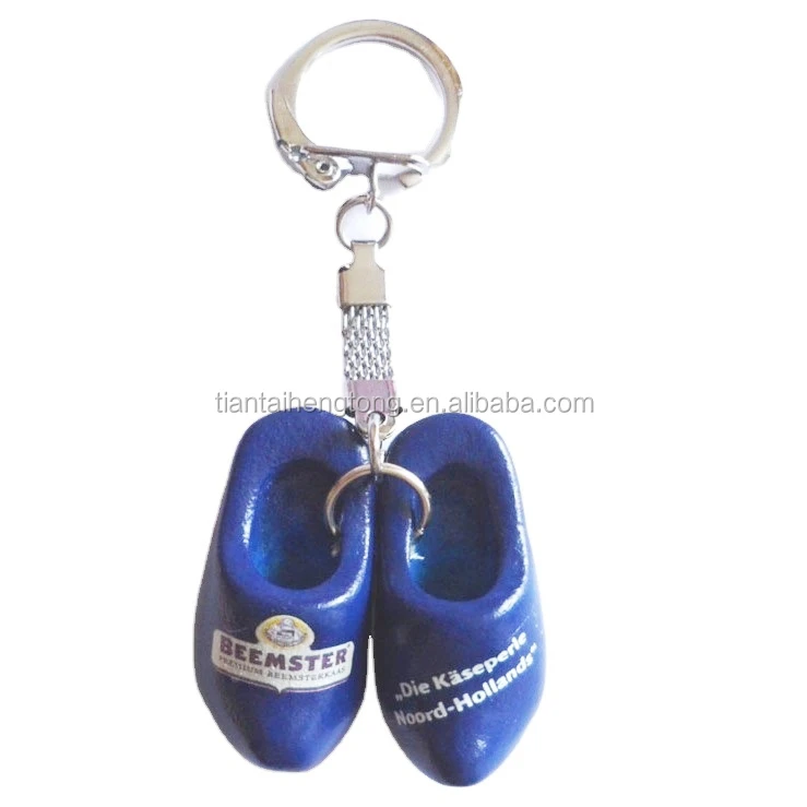 Promotional Double Wooden Shoe Keychain For The Netherlands Wood ...