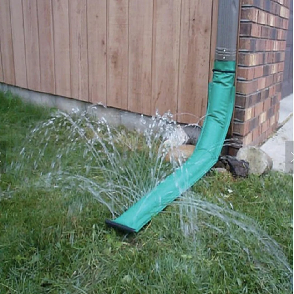 PVC Green Foldable Rainwater Diverter & Downspout Rain Collector ODM