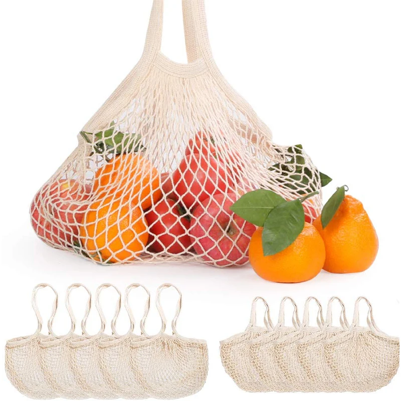 Cheap Cotton Reusable Grocery Bags Net String Shopping Bag Produce Bags ...