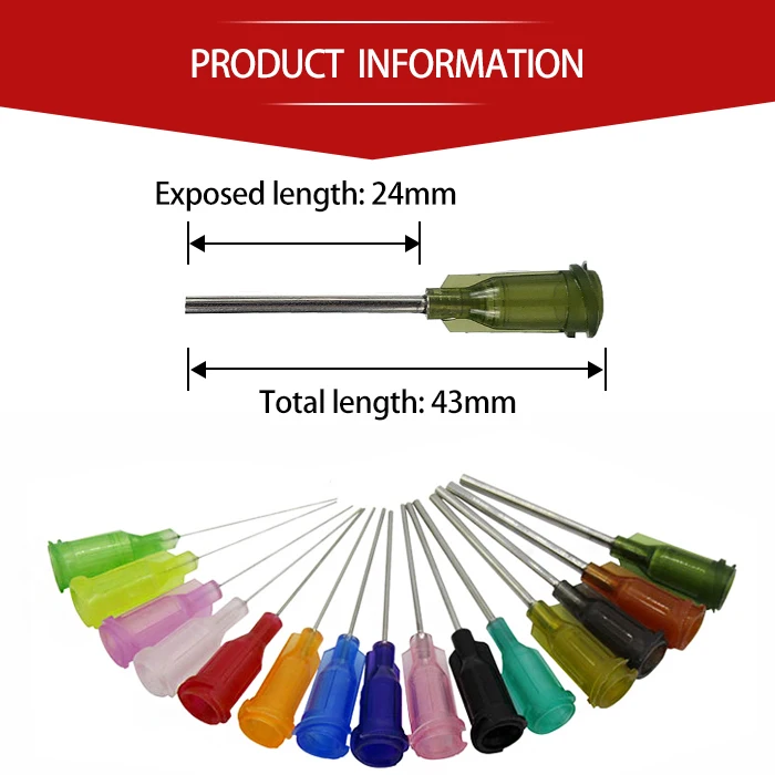 Plastic Liquid Needles Tips Tapered 23G for Dispensing