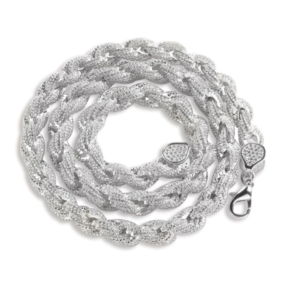 Hiphop 18k Gold Plated Full Iced Out Rope Chain - Buy Rope Chain,Iced ...