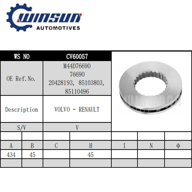 沃尔沃通风制动盘21575071 85103803 3092710的欧洲卡车零件| Alibaba.com