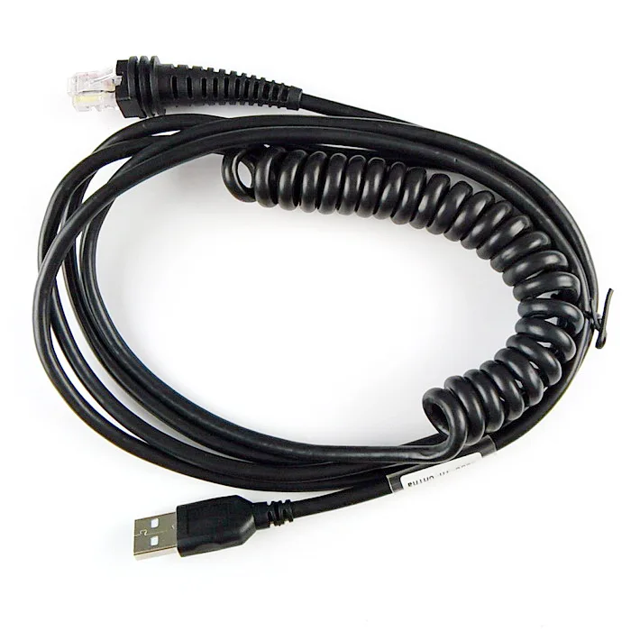 Coiled Barcode Scanner USB Spiral Cable 3m(10ft) for Honeywell HHP ...