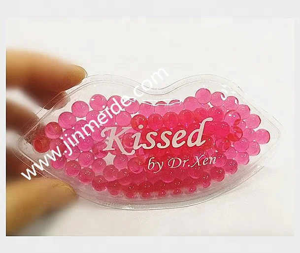Lip Shape Cool Pack / Gel Bead Ice Pack / Lips Ice Pack Logo Print ...