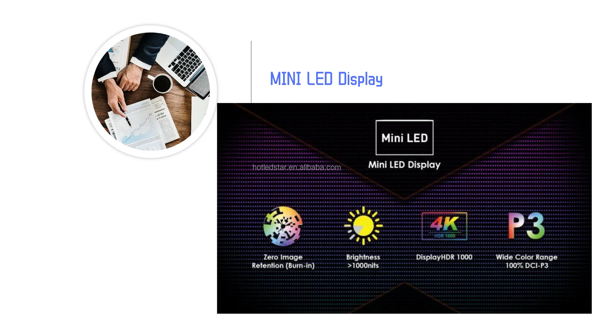 Indoor Full Color COB P0.9 LED Display - 160° Viewing Angle