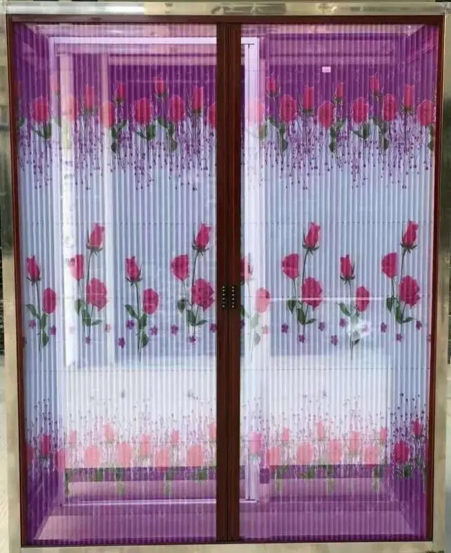Aluminum Frame Retractable Fly Screen Pleated Mesh Sliding Screen Door ...