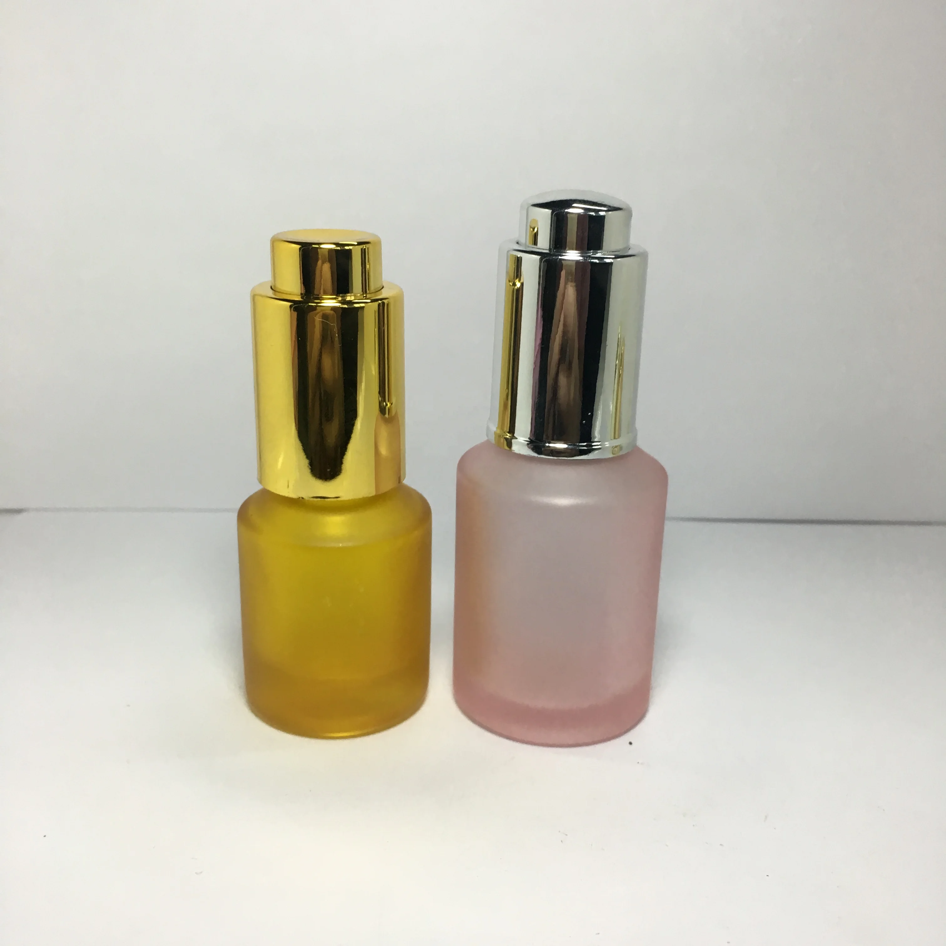 18mm 20mm Shiny Gold Abs Push Button Press Dropper Bottle Glass For ...