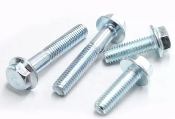 DIN6921 Blue White Zinc Hexagon Bolt with Flange Full Thread Bolt DIN ...