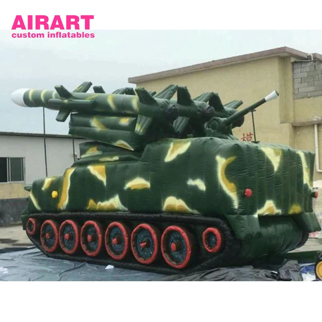 Outdoor Inflatable Missile Tank - Realistic & Durable