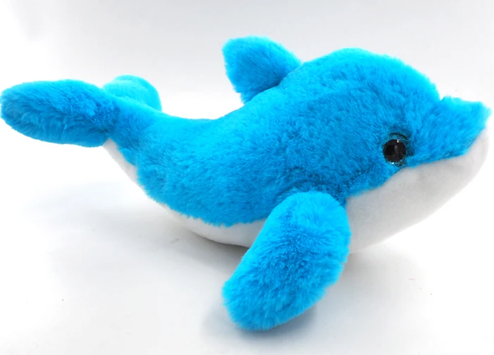 Best Gift Cute Dolphin Soft Hairy Blue Dolphin Plush Stuffed Toys - Buy ...